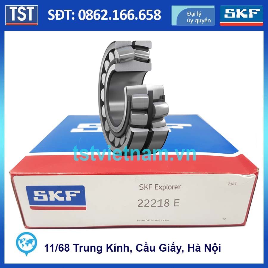 Vòng Bi SKF 22218 E/c3 | Ổ tang trống hai dãy tự lựa | Ổ tang trống hai ...