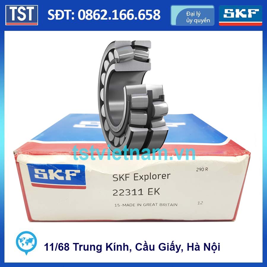 Vòng Bi SKF 22311 EK | Ổ tang trống hai dãy tự lựa | Ổ tang trống hai ...