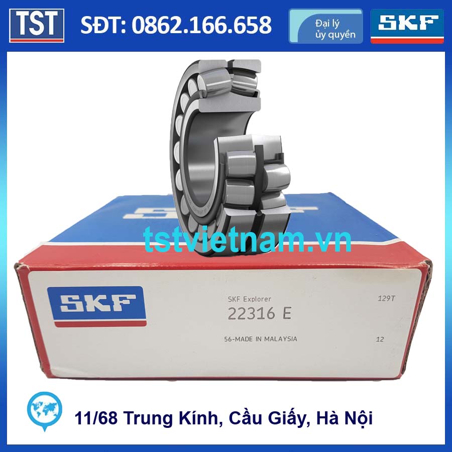 Vòng Bi SKF 22316 E/c3 | Ổ tang trống hai dãy tự lựa | Ổ tang trống hai dãy tự lựa | Vòng bi con ...
