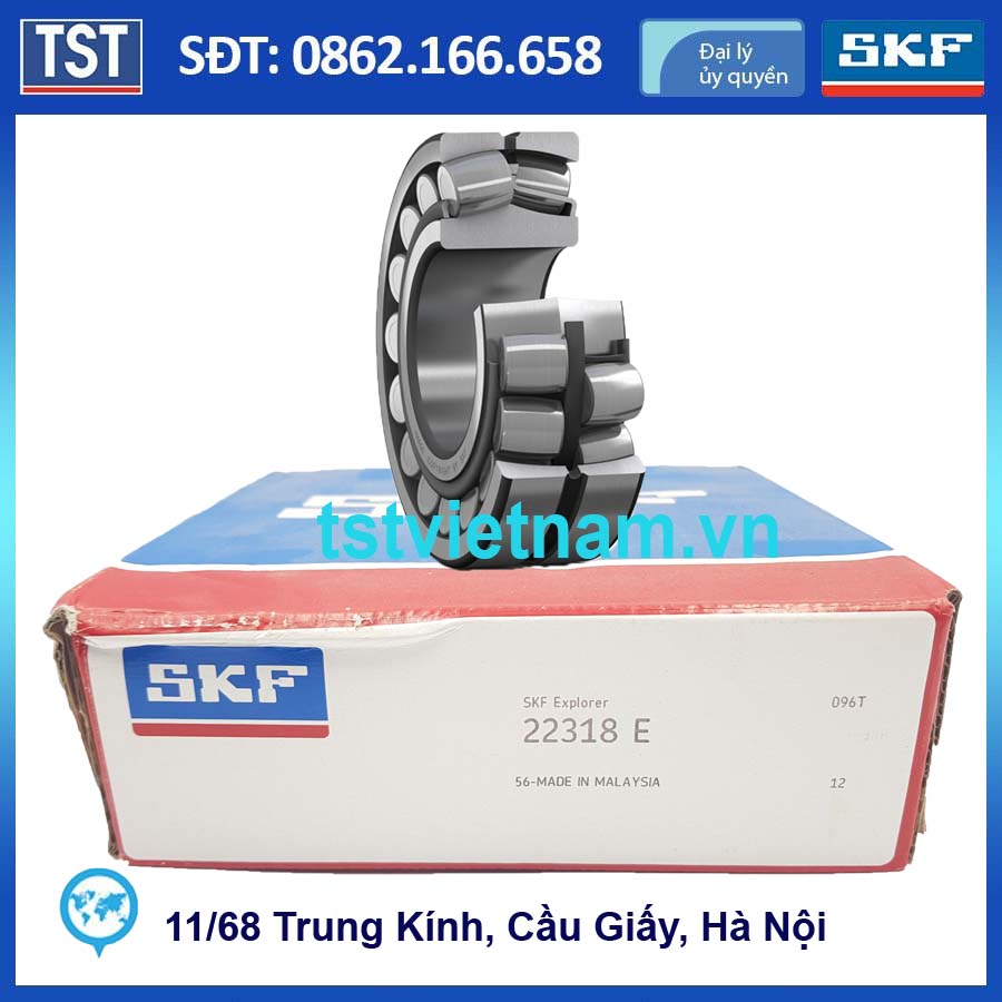 Vòng Bi SKF 22318 E/c3 | Ổ tang trống hai dãy tự lựa | Ổ tang trống hai ...
