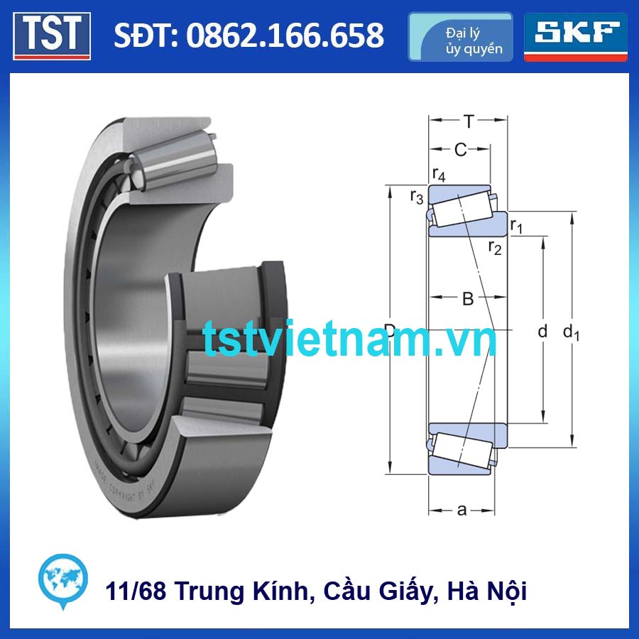 Vòng Bi SKF 30204 | Ổ côn | Ổ côn | Vòng bi con lăn hình trụ